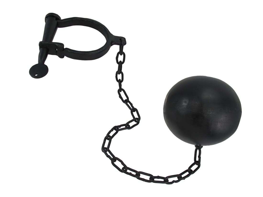 Zeckos Cast Iron 1800`s Style Prison Ball And Chain Decorative Accent 6 ...