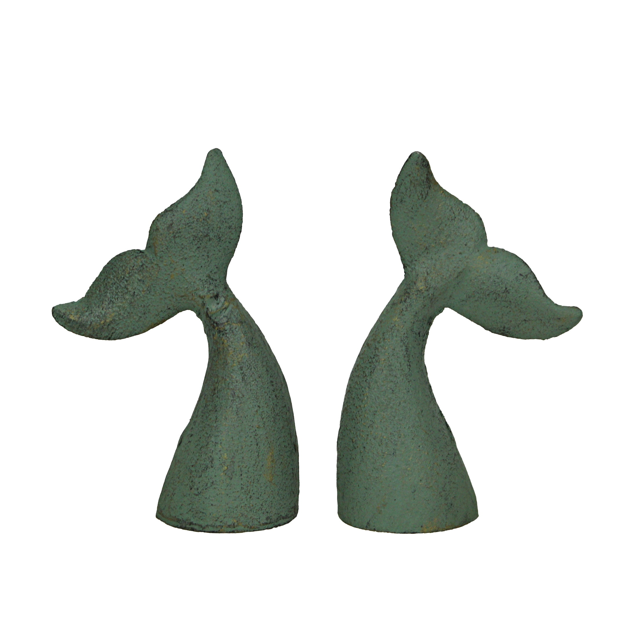 Zeckos Cast Iron Whale Tail Home Decor Sculpture Bookends Set of 2 ...