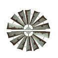 Zeckos Galvanized Metal Half-Windmill Wall Sculptures 34 inch Set of 2 ...