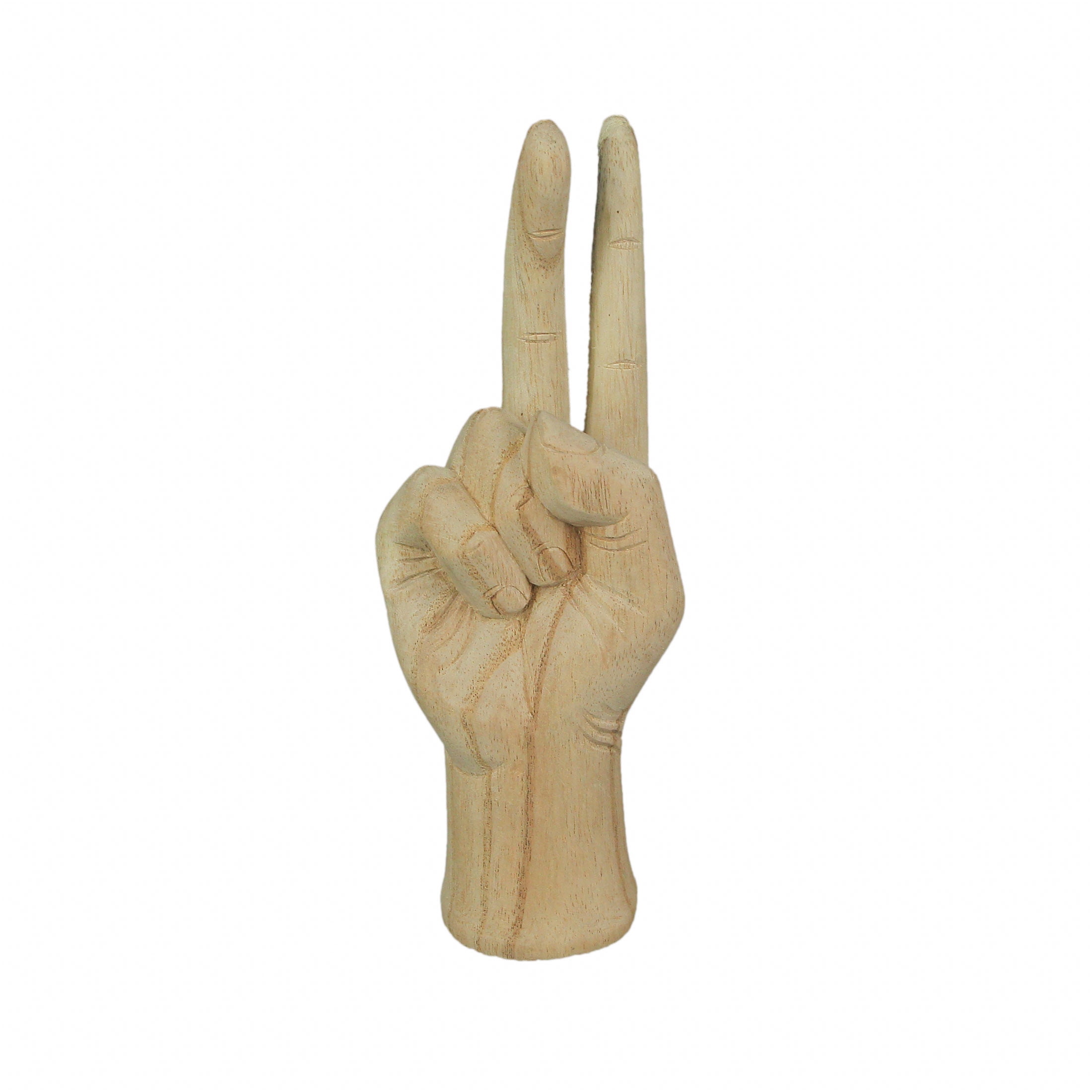 Wood Peace Sign Hand