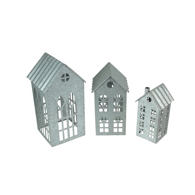 Zeckos Metal Country Farmhouse Shaped Candle Holders Set of 3 - Walmart.com