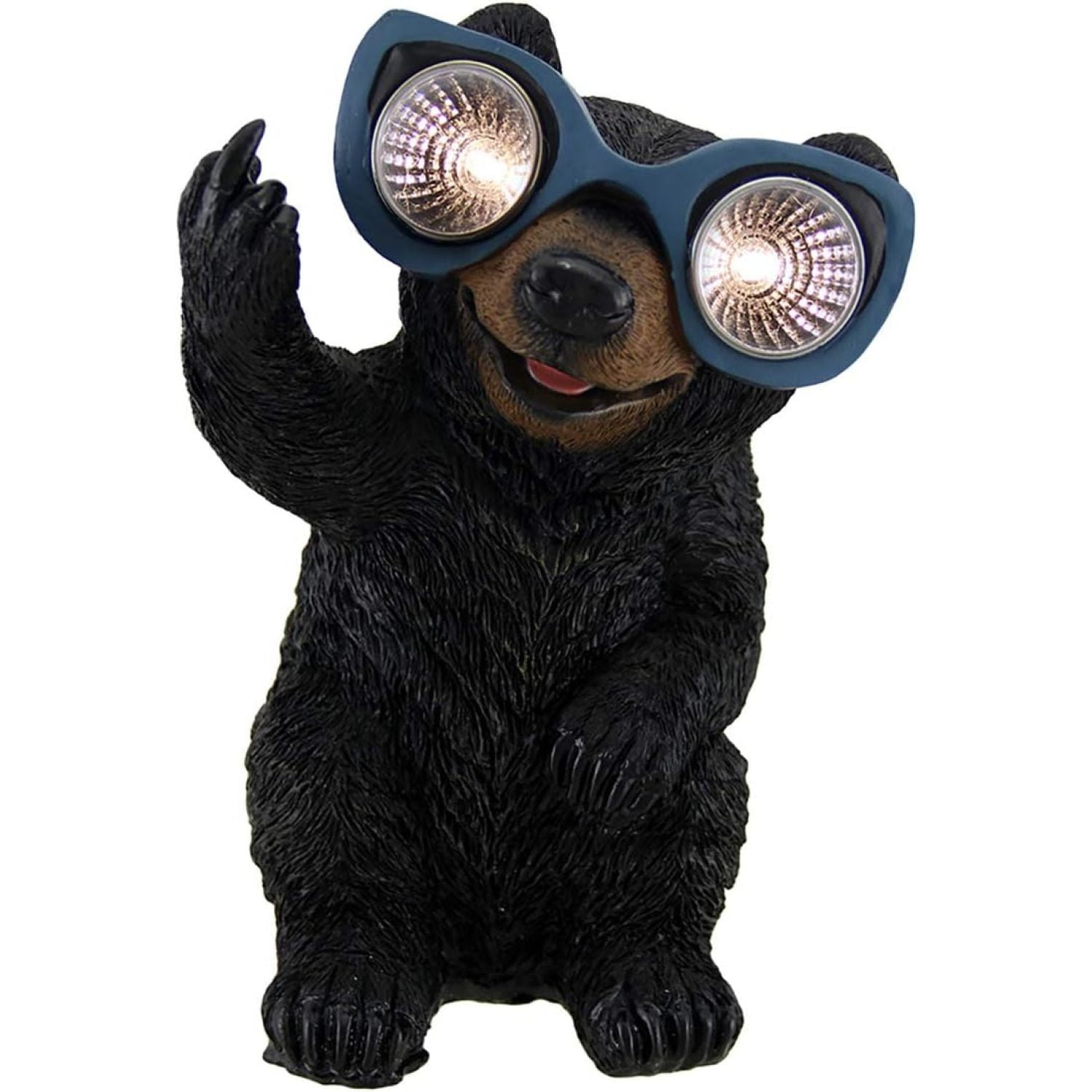 Zeckos Naughty Bear Solar Eyes LED Light Statue - Walmart.com