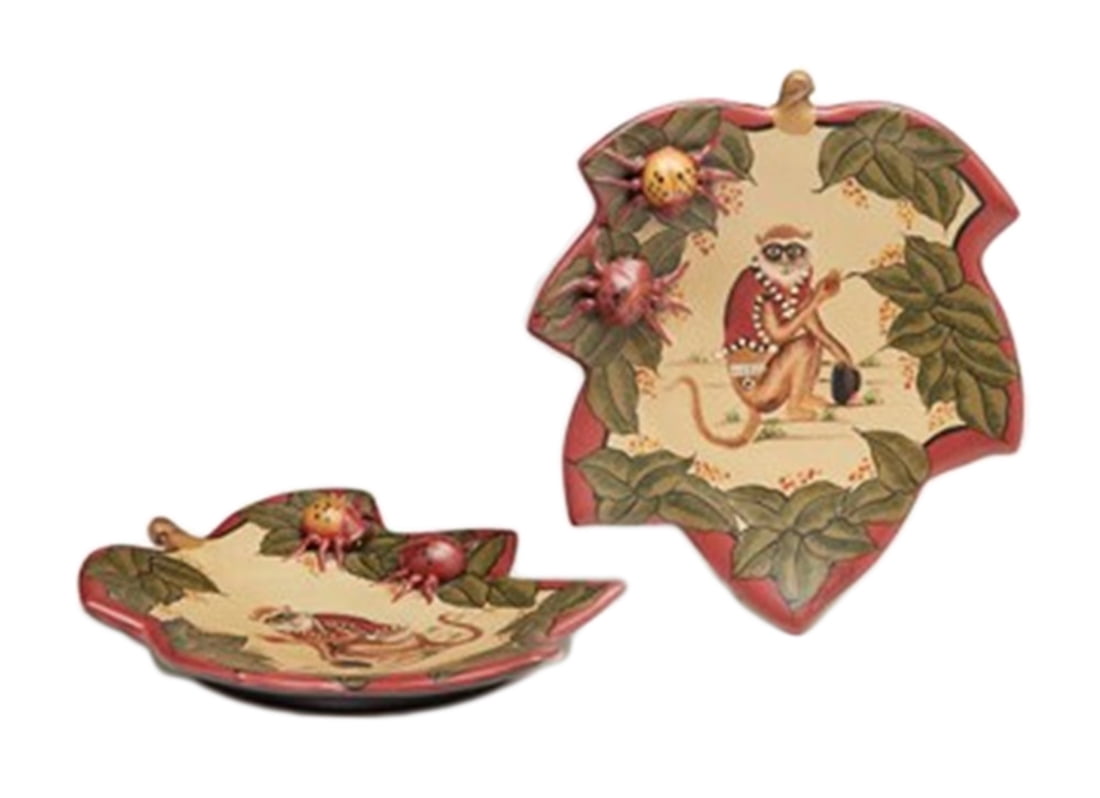 Zeckos Pair of 9 inch Diameter Monkey Decorative Plates - Walmart.com