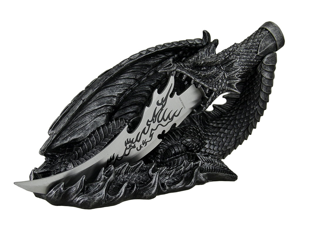 Zeckos Saurian Athame Dragon Fantasy Knife With Hand Painted Holder ...