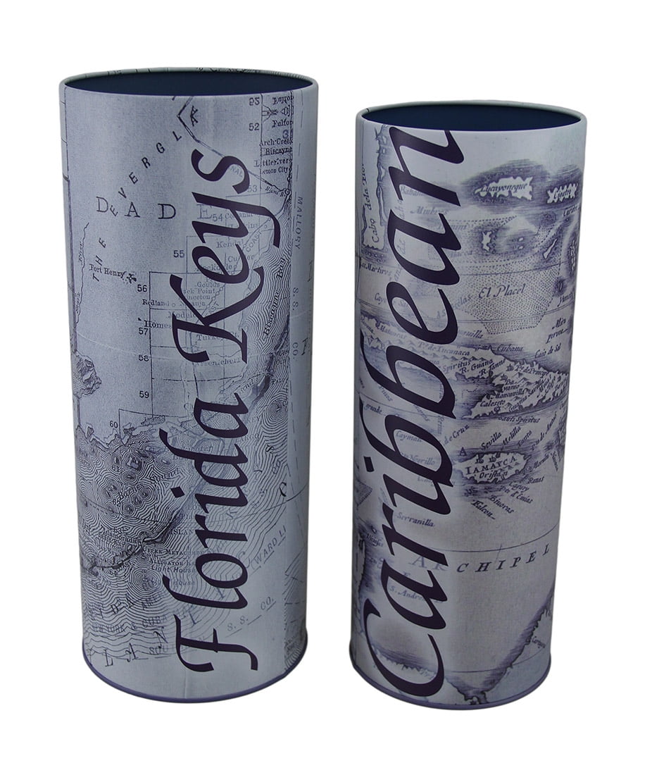 Zeckos Set of 2 Caribbean and Florida Keys Destination Map Food Safe ...
