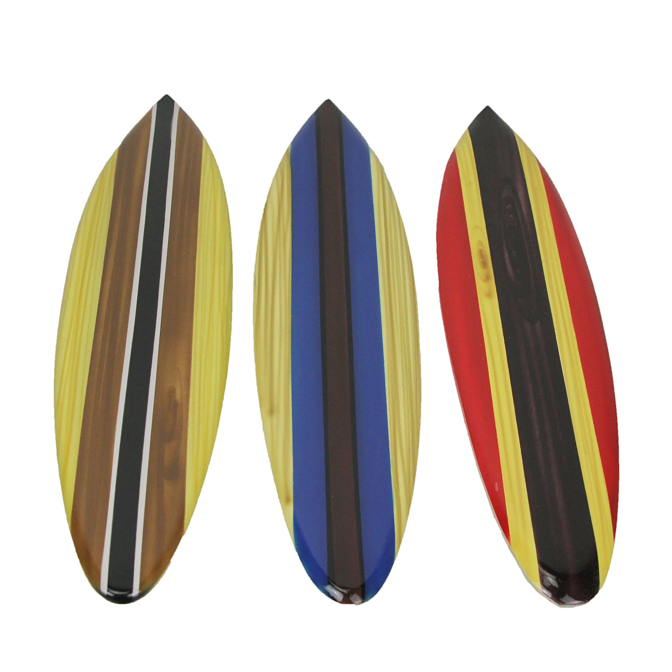 Zeckos Wood Striped Surfboard Wall Décor 16 inches Set of 3 - Walmart.com