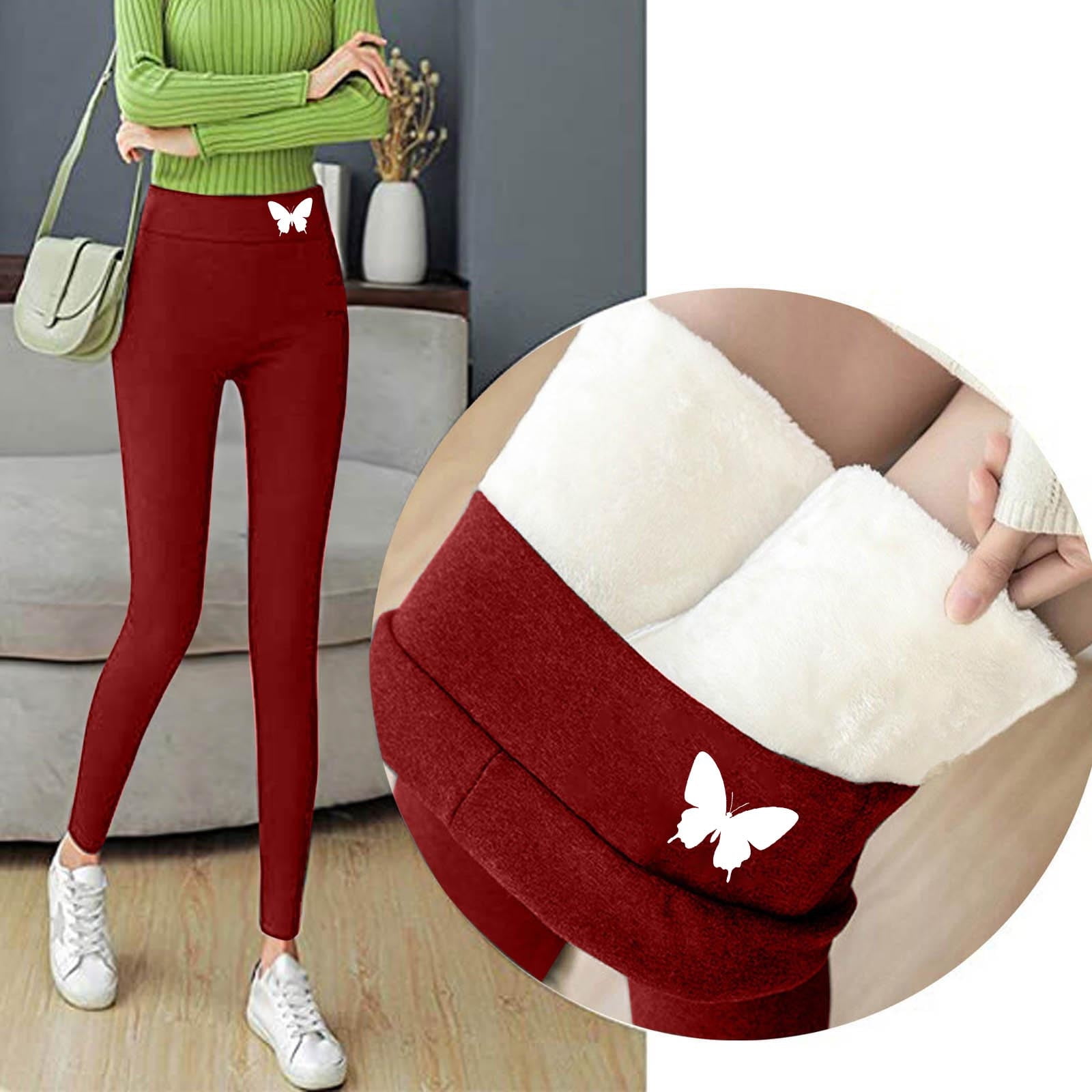 Zedker Comfy Inner Fleece Thermal Stretch Base Layer Pants with Fashion ...