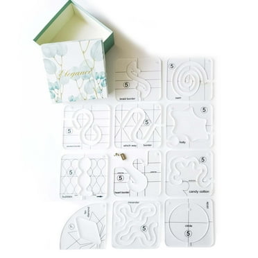 1set Free Motion Quilting Template â€“ Durable Acrylic Ruler for Sewing ...