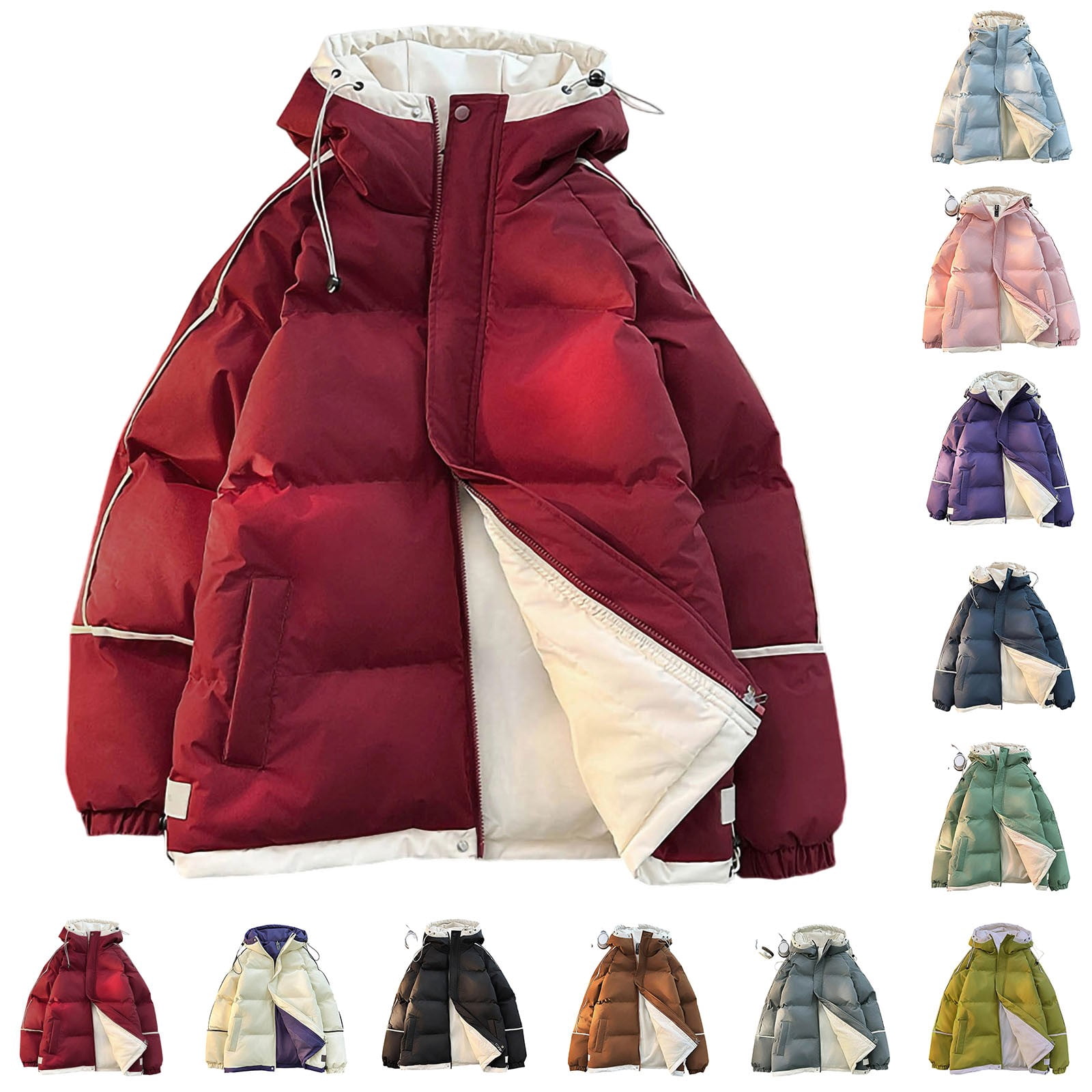 Zedker Men Coats for Winter Ski Snow Waterproof Winter Hooded Jackets ...
