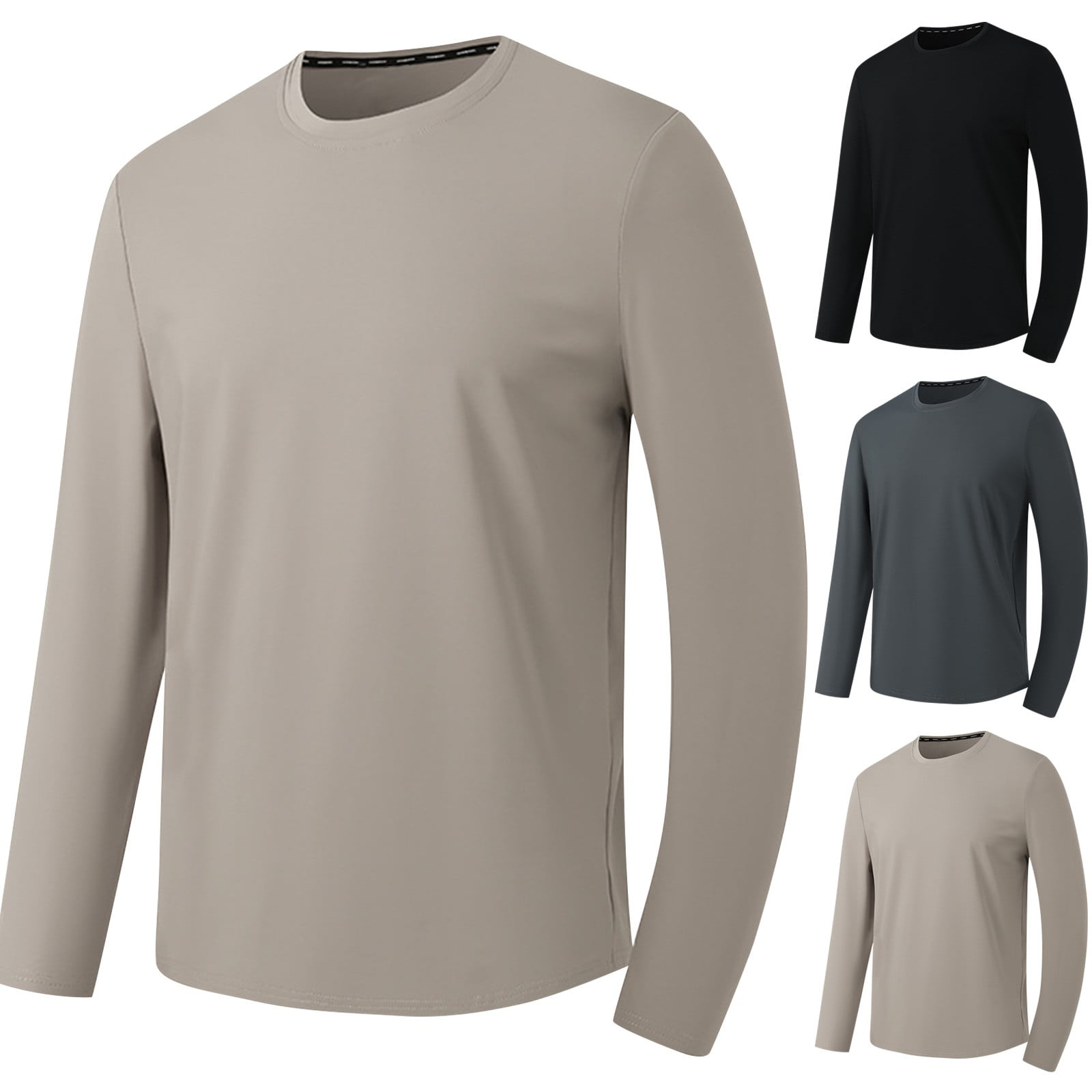 Zedker Men's Athletic Shirts Long Sleeve Moisture Wicking Shirts Dry ...