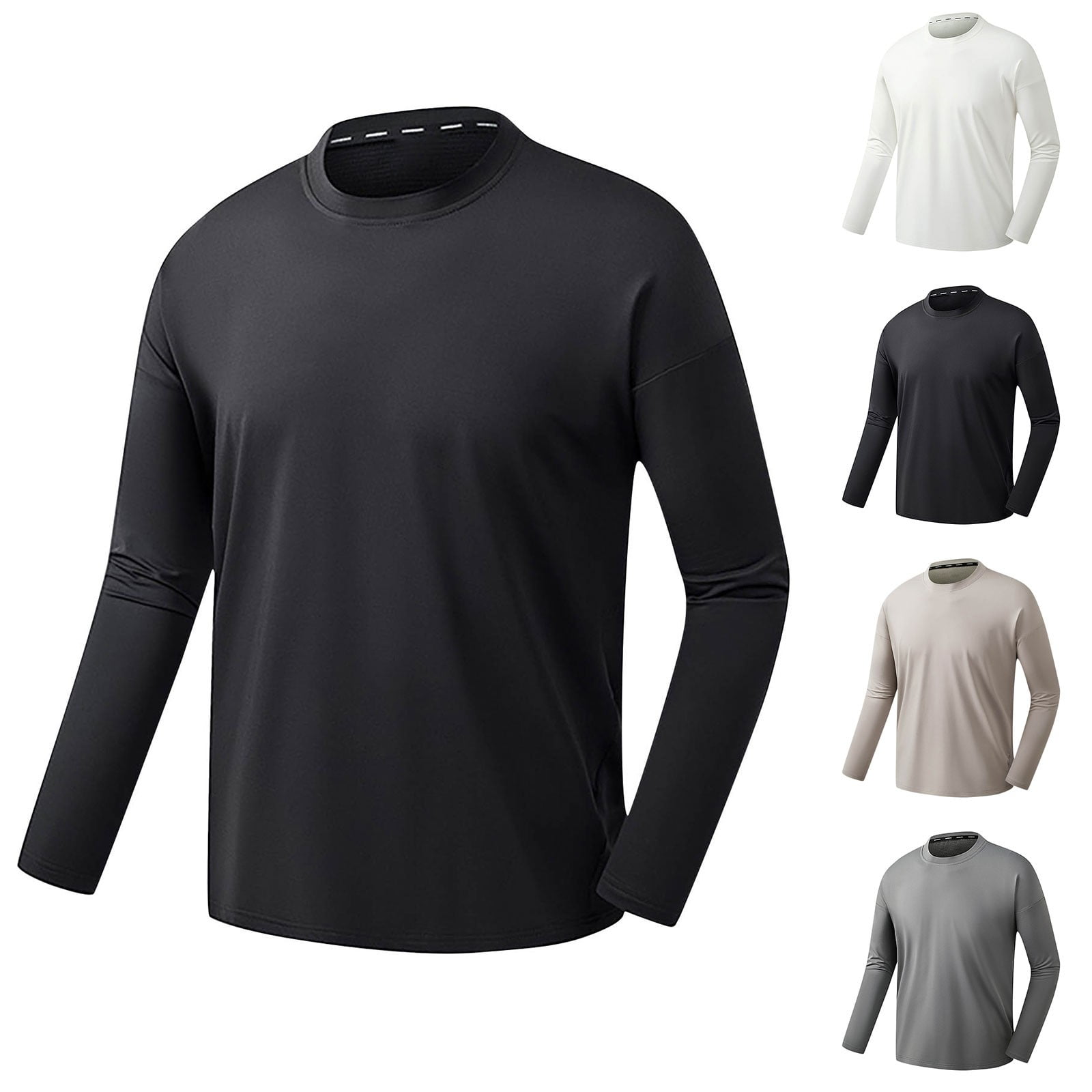 Zedker Men's Athletic Shirts Long Sleeve Moisture Wicking Shirts Dry ...
