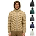 Zedker Men's Winter Warm Coat Puffer Jacket with Hood Water Resistant ...