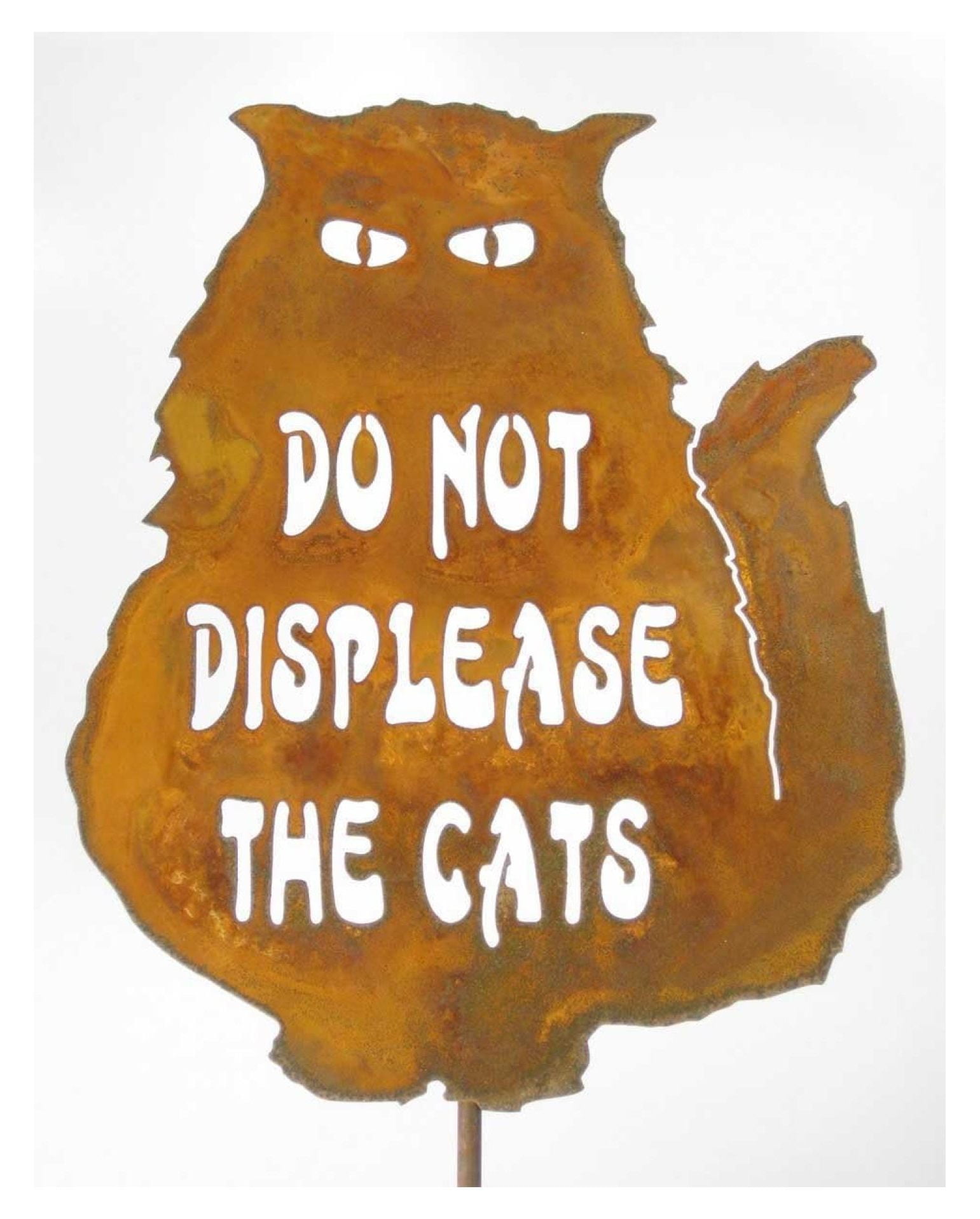 Zeds Zombie Ranch Do Not Displease The Cats Steel Yard and Garden Sign ...