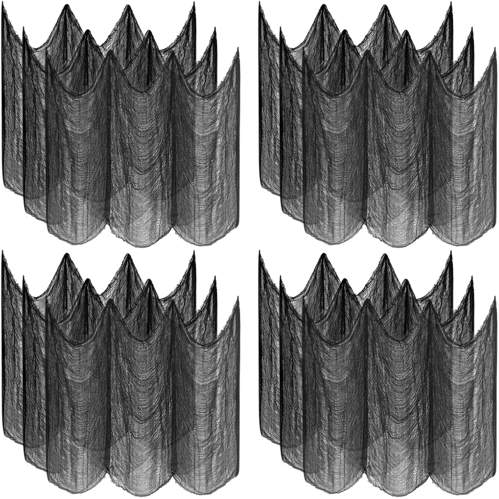 ZeeDix 12 Pcs Creepy Cloth- Polyester Gauze for Halloween Decoration ...