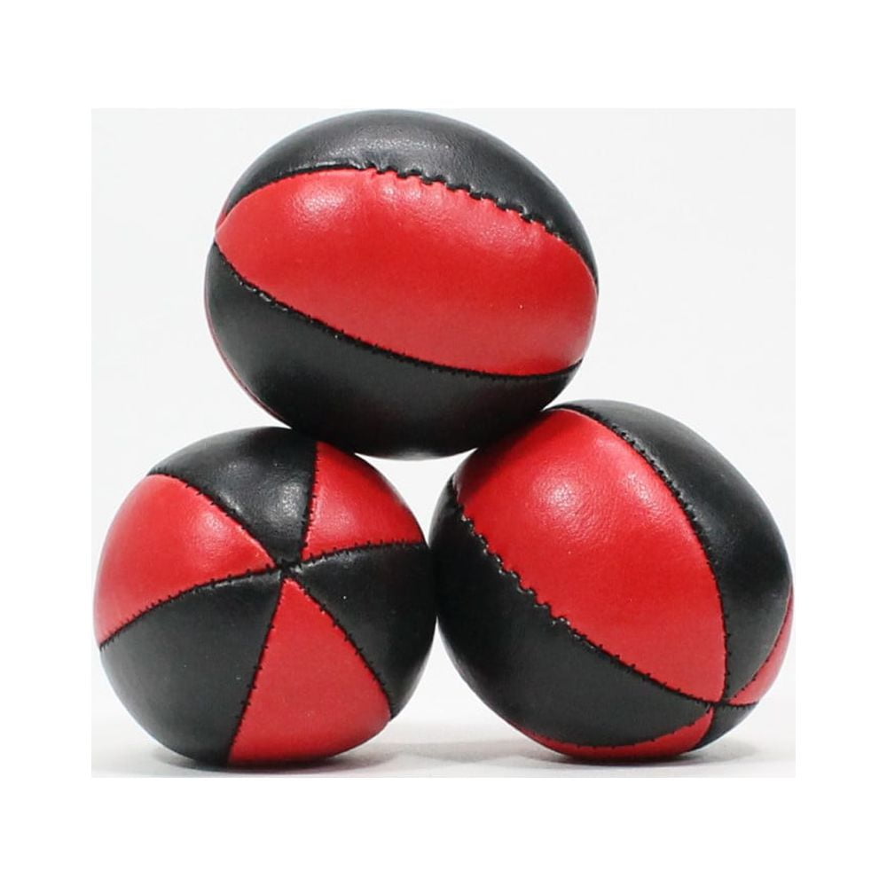 Zeekio Zeon 6 Panel 100g Juggling Balls - Set of 3 (Black/Red ...
