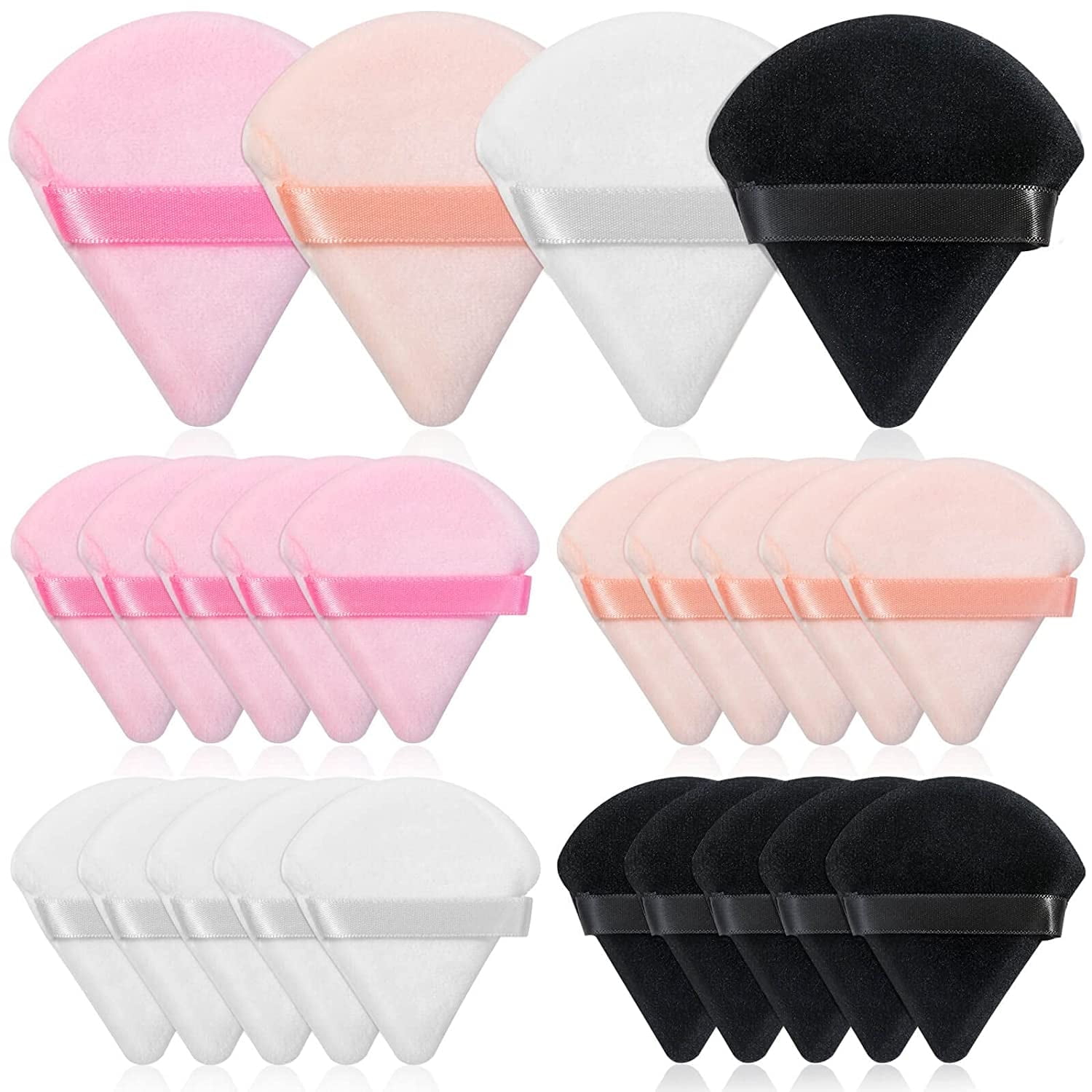 ZeenArt Triangle Powder Puff Set 20 Pcs Washable Makeup Sponges for Wet ...