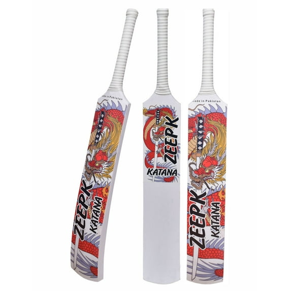 Zeepk Cricket Bat Tennis Tape Ball Katana 5" Full Cane Long handle ...