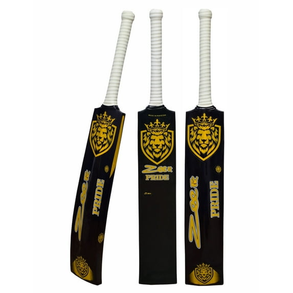 Zeepk Cricket Bat Tennis Tape Ball PRIDE 4.5 Inch Blade Short Full Cane ...