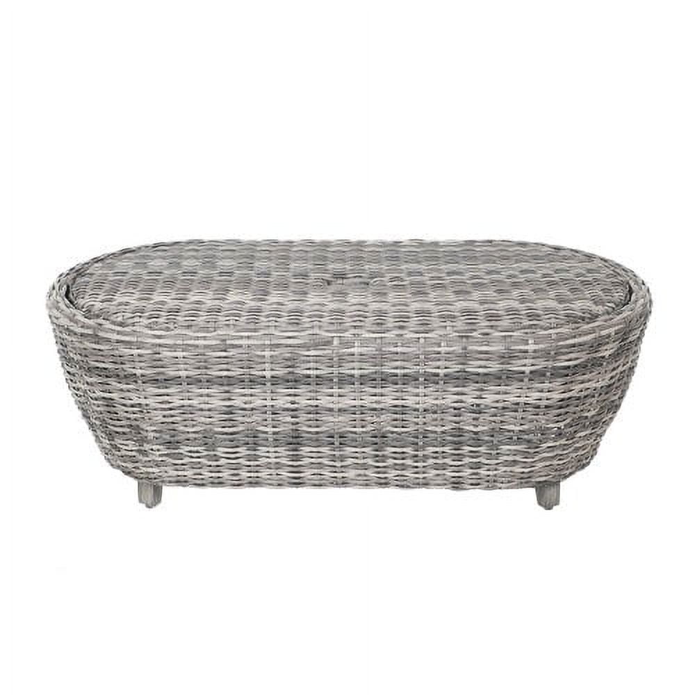 Zeeyh Modern Design Oval Wicker Storage Coffee Table - Walmart.com