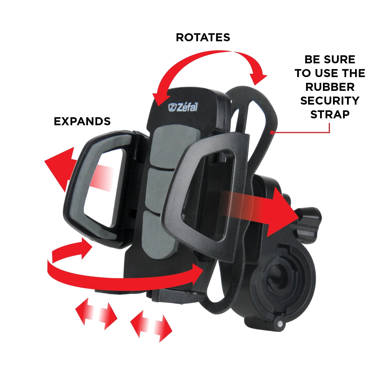 Zefal Bike Handlebar Phone Mount, Fits IPhone, Samsung, Android, Most ...