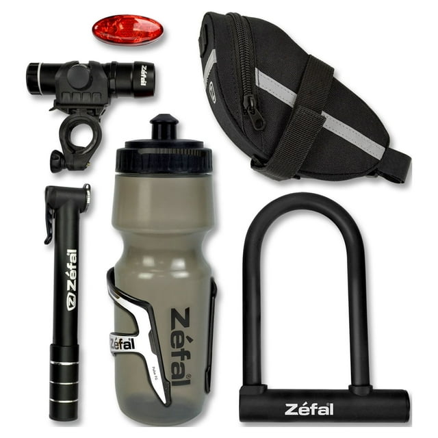 Zefal Premium Bike Accessories 7-Piece Set (Bag, Lock, Water Bottle ...