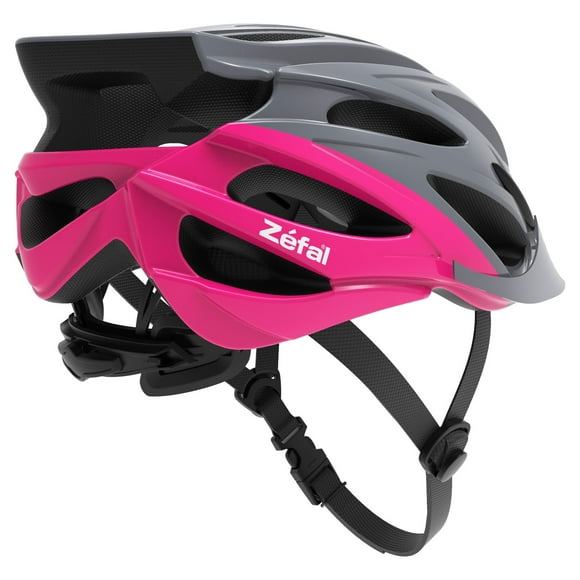 Zefal Women's Pro Gray Pink Bike Helmet (Universal Dial, 24 Large Vents ...