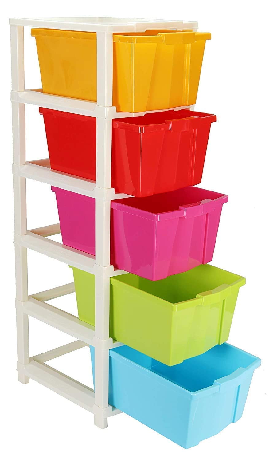 Zeffron Plastic Modular Drawer System Storage Boxes Multi XL 5 ...