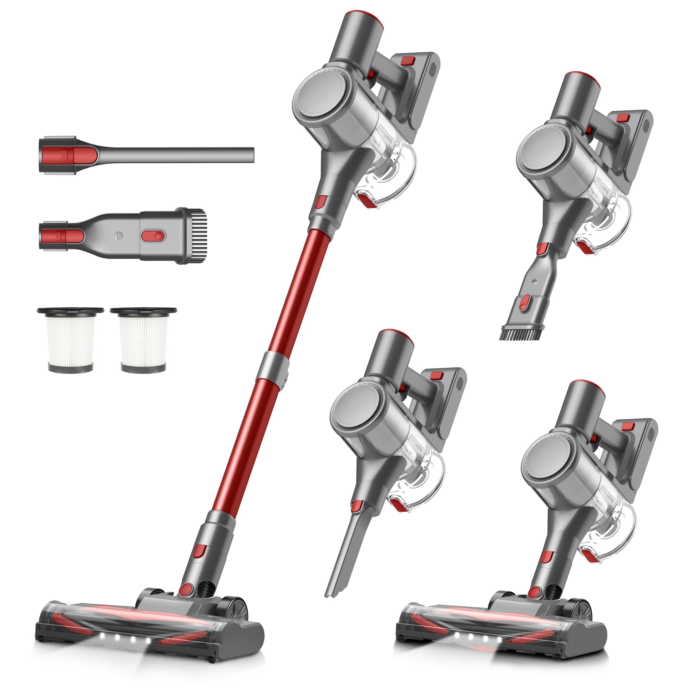 Zefiro Cordless Vacuum Cleaner for Home,450W /40Kpa 50Mins Stick Vacuum ...