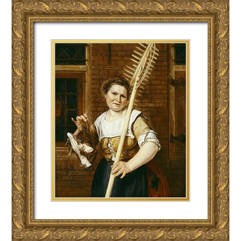 Zegelaar, Gerrit 12x13 Gold Ornate Wood Framed with Double Matting ...