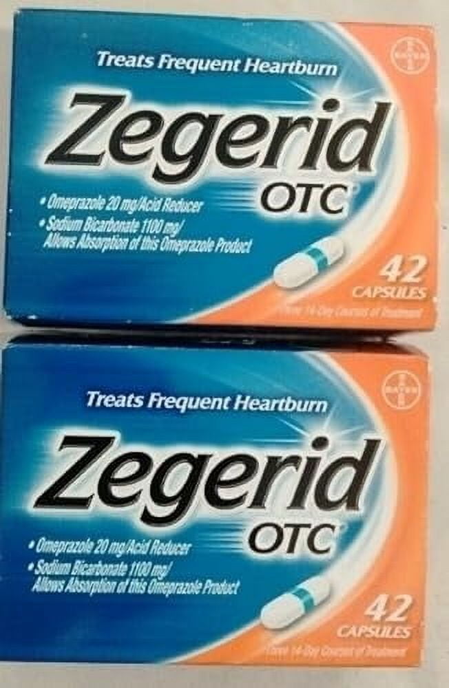 Zegerid OTC Acid Reducer Capsules, 42 Count (Pack of 2) - Walmart.com