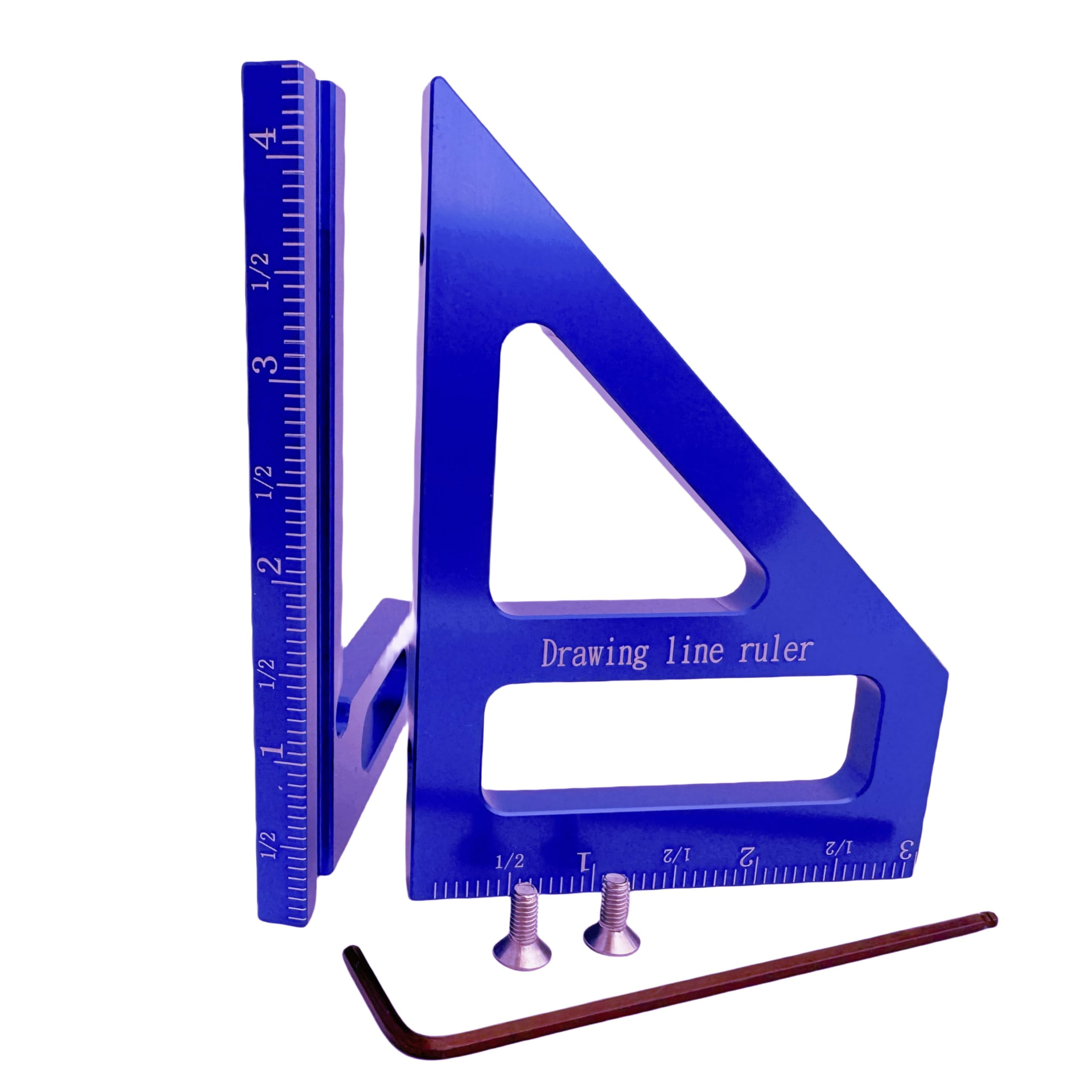 Zeglavi 3D Multi-Angle Measuring Square Ruler 45/90 Degree Aluminum ...