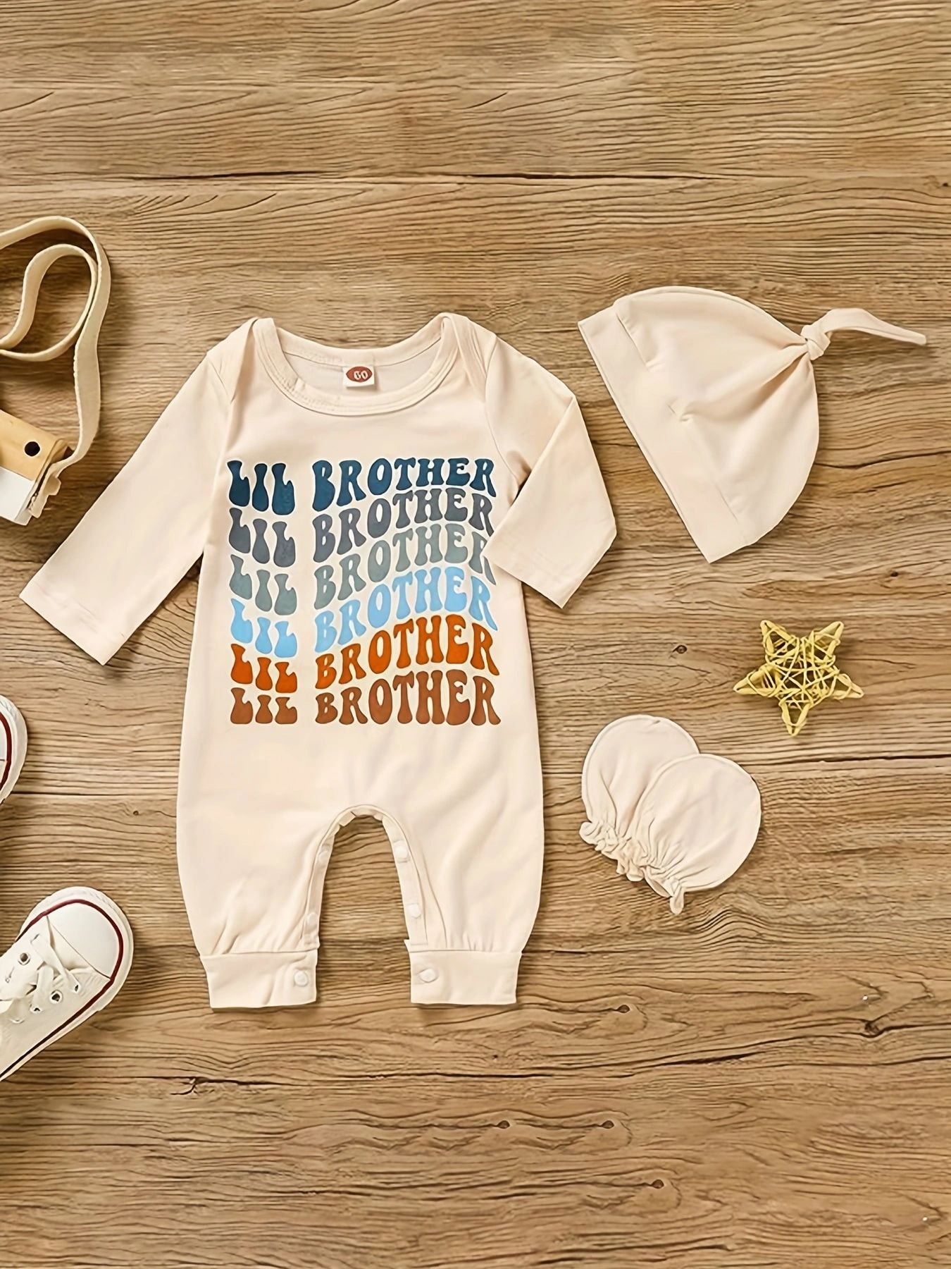 Lil Broski Funny Younger Brother Bodysuit Jumper Boys Infant Baby ...