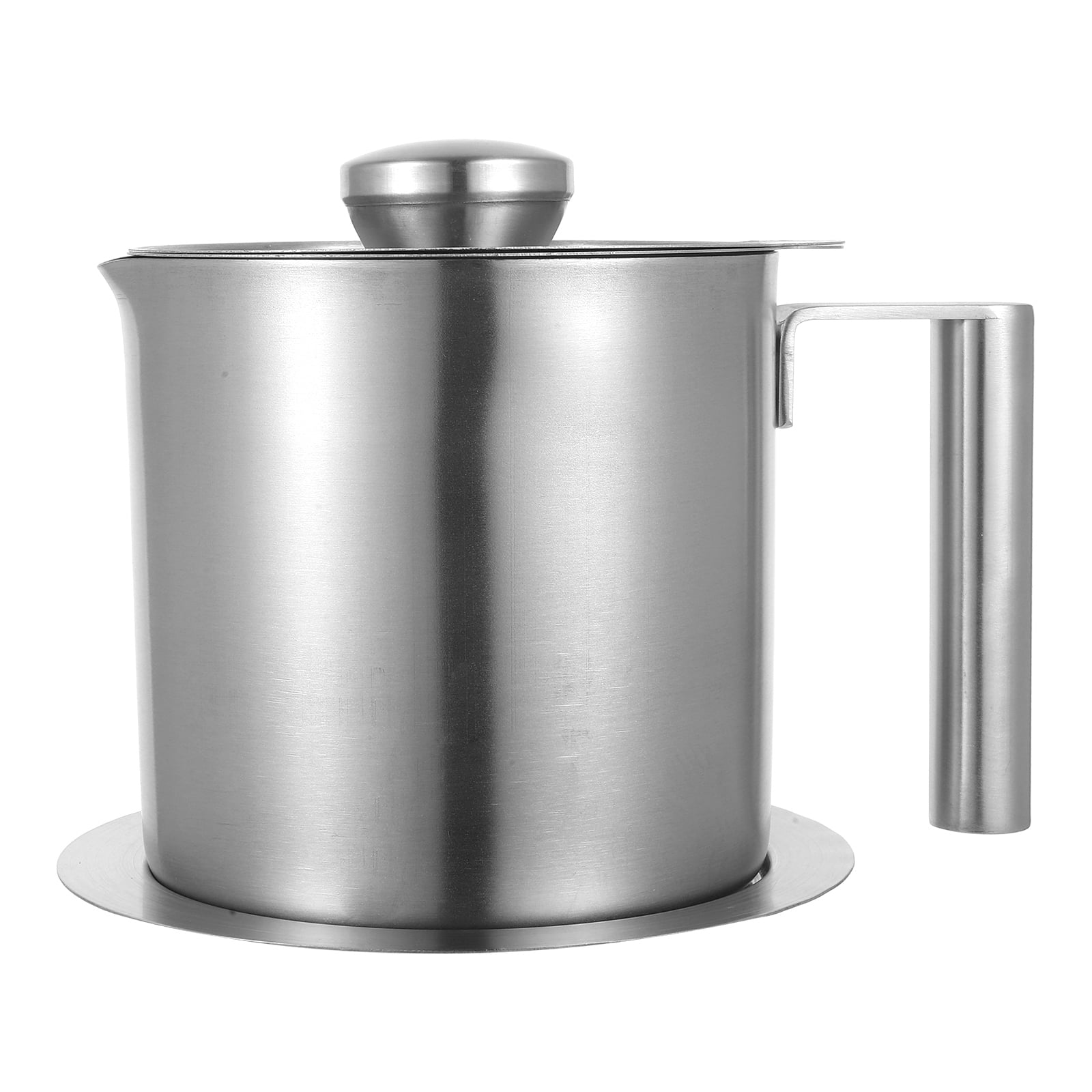 Zehuanyu 1.2L Oil Strainer Pot Home Grease Can with Lid Stainless Steel ...