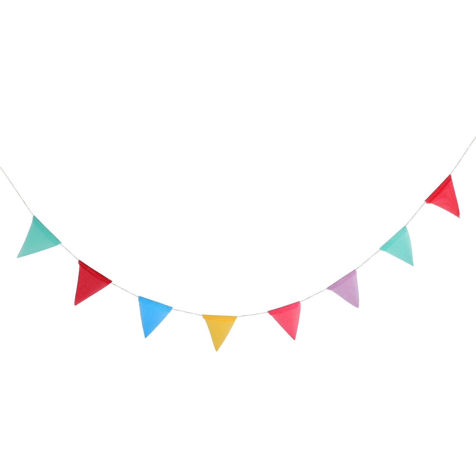 Zehuanyu 1 Pack Multi-color Fabric Triangle Bunting 30 Flags Chic ...