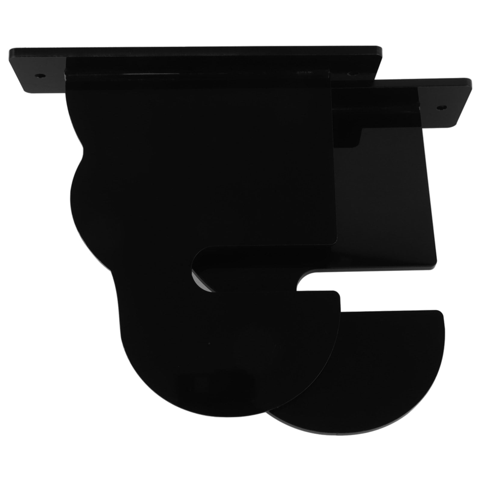 HEMOTON Wall Mount Skateboard Rack for Storage Use Black Acrylic 1 Pair ...