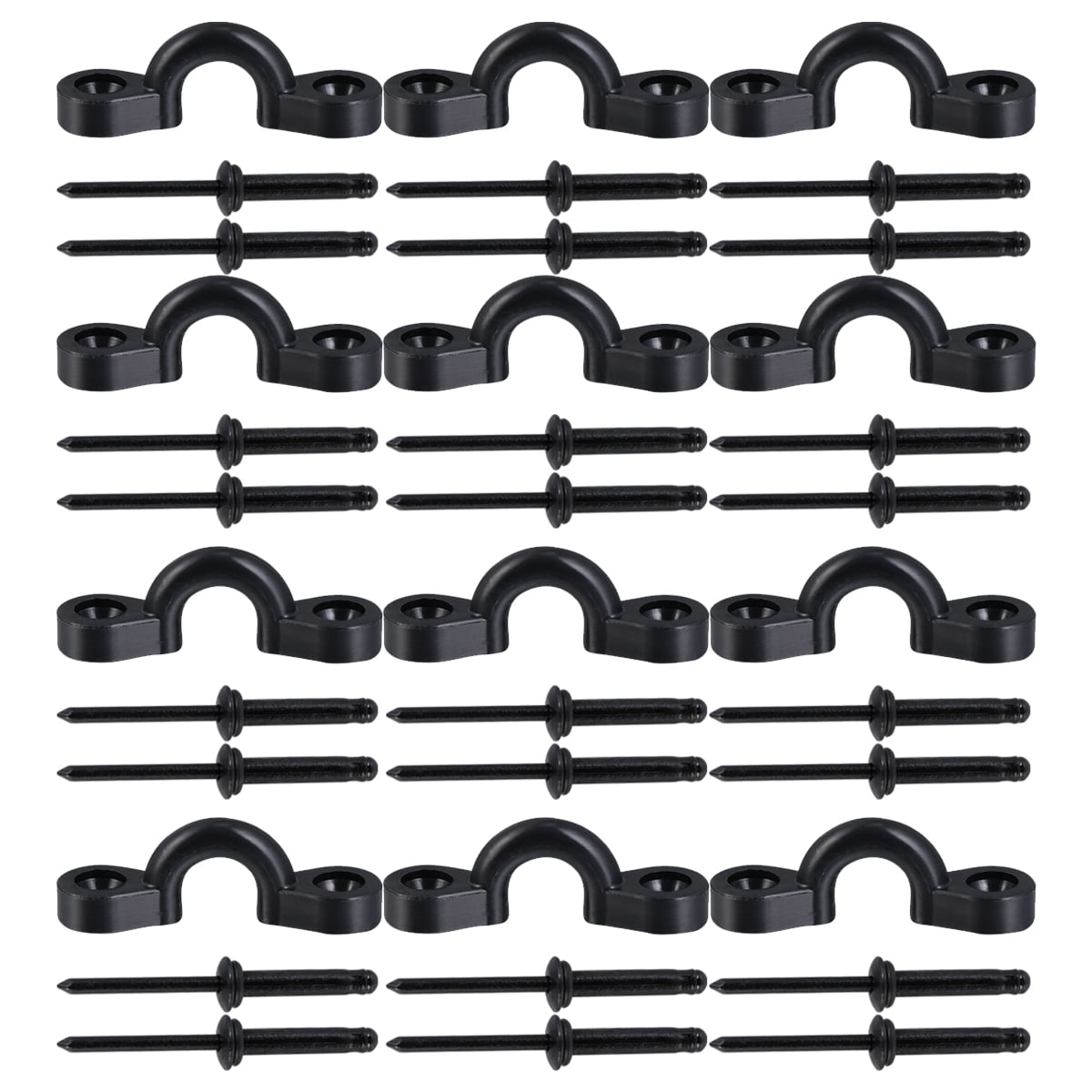 Zehuanyu 1 Set Deck Buckle C Type Buckle Black Rivet Washer Kayak ...