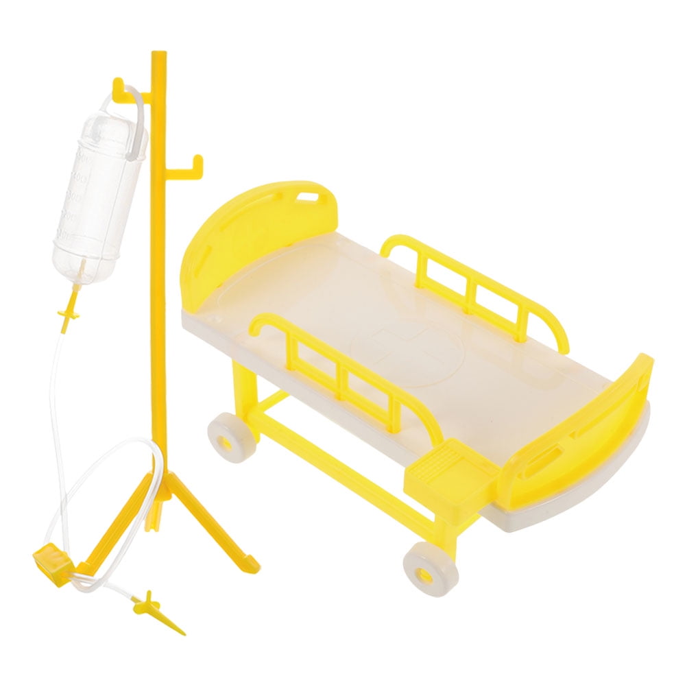 Zehuanyu 1 Set Doctor Pretend Play Set Miniature Medical Bed and IV ...