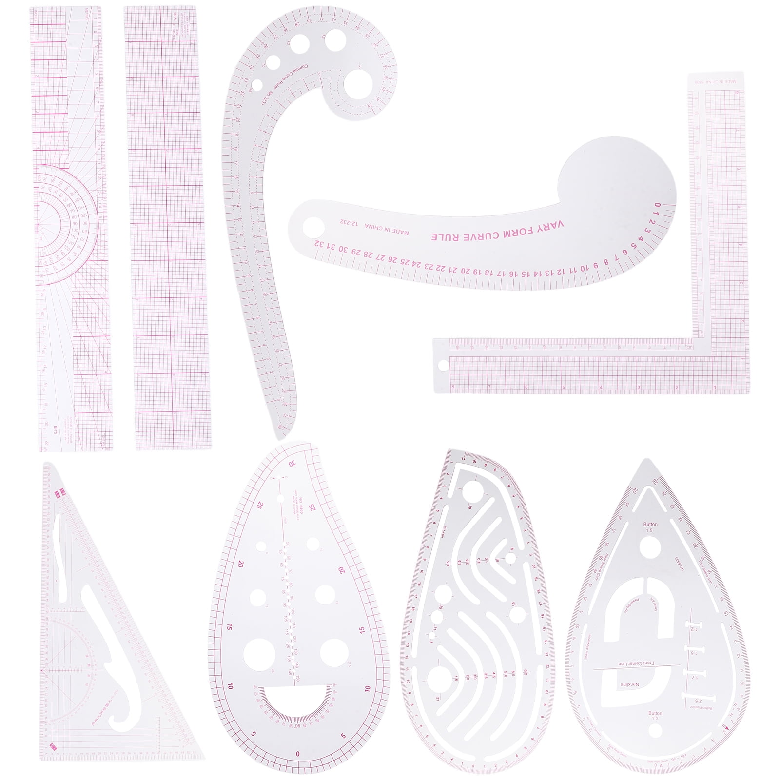 Zehuanyu 1 Set Plastic Sewing Ruler Sewing Measure Tool Sewing Ruler ...