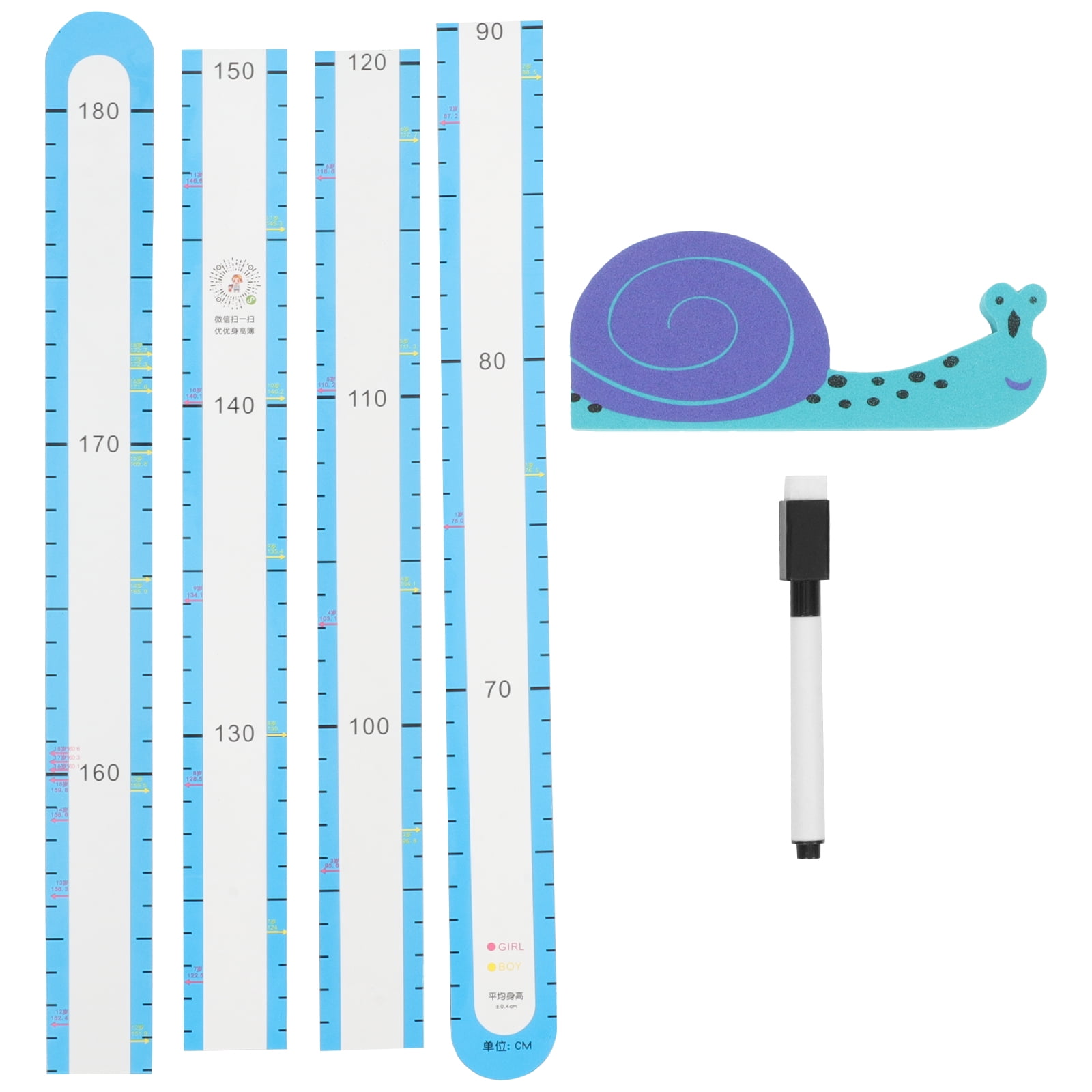 Zehuanyu 1 Set Removable Nursery Height Measurement Chart Wall Sticker ...