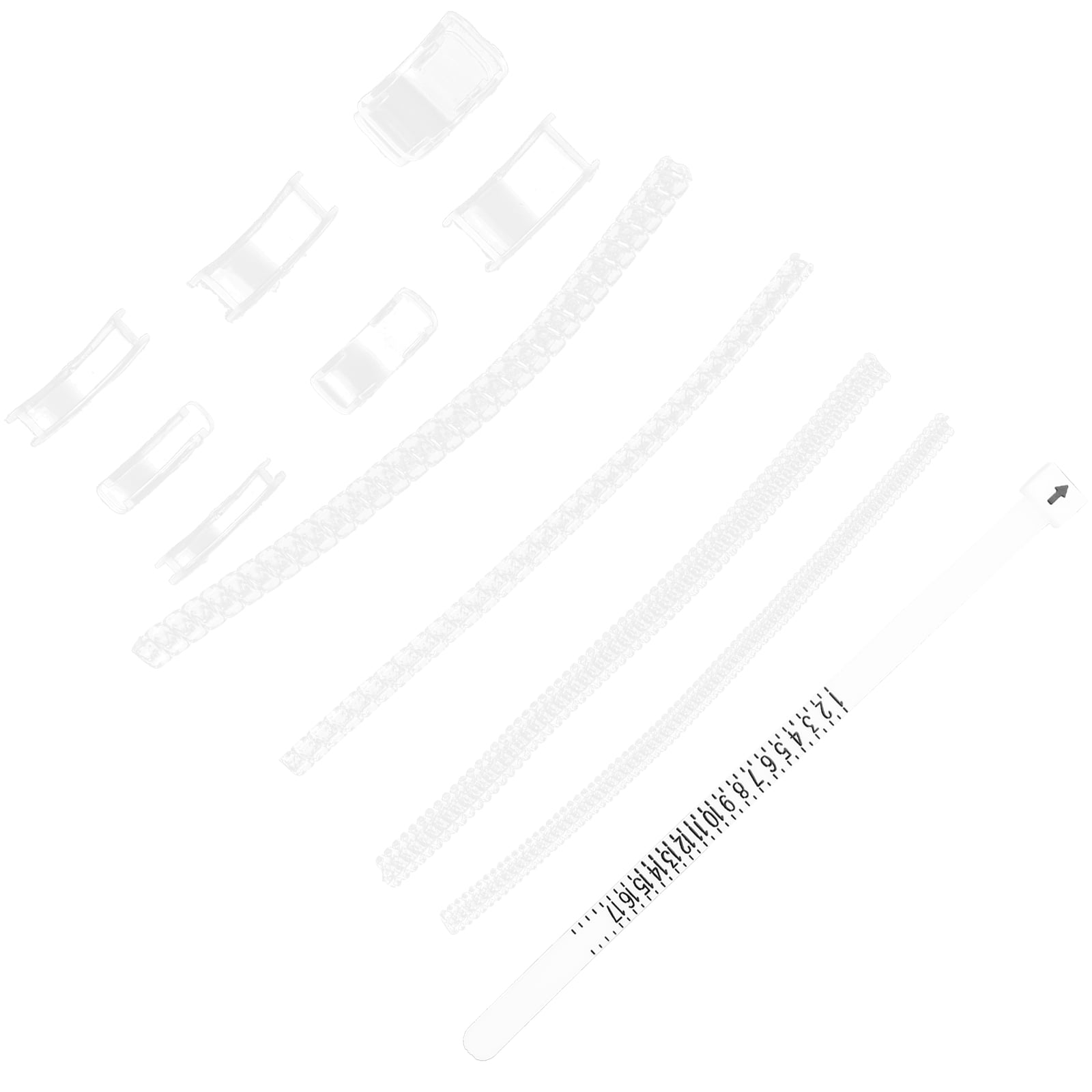 Zehuanyu 1 Set Ring Ruler Measurer Finger Coil Rings Spring Rope Fixing ...