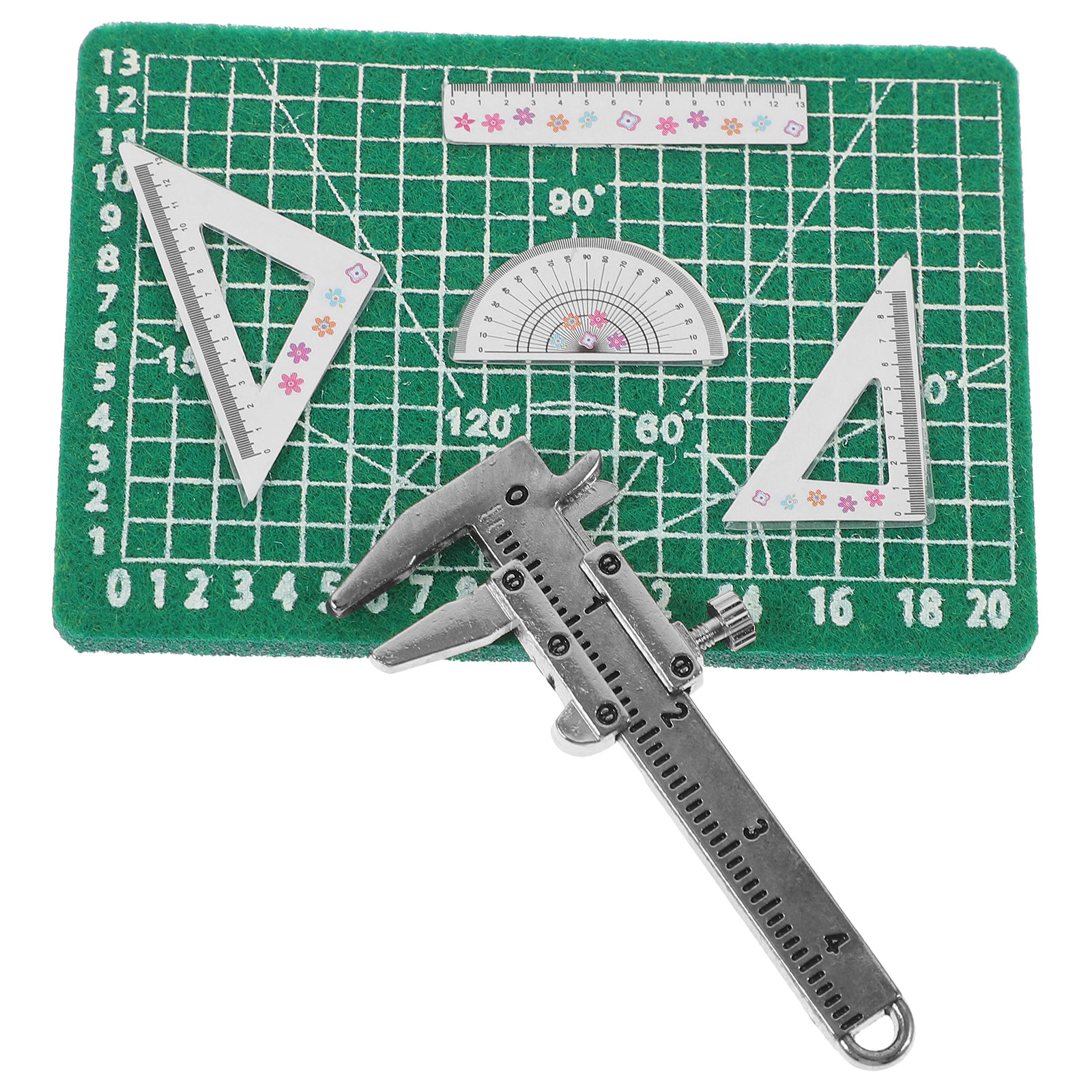 YOSADIER Tiny Ruler and Mat Assorted Color 1 Set 2.75X1.97X0.12in ...