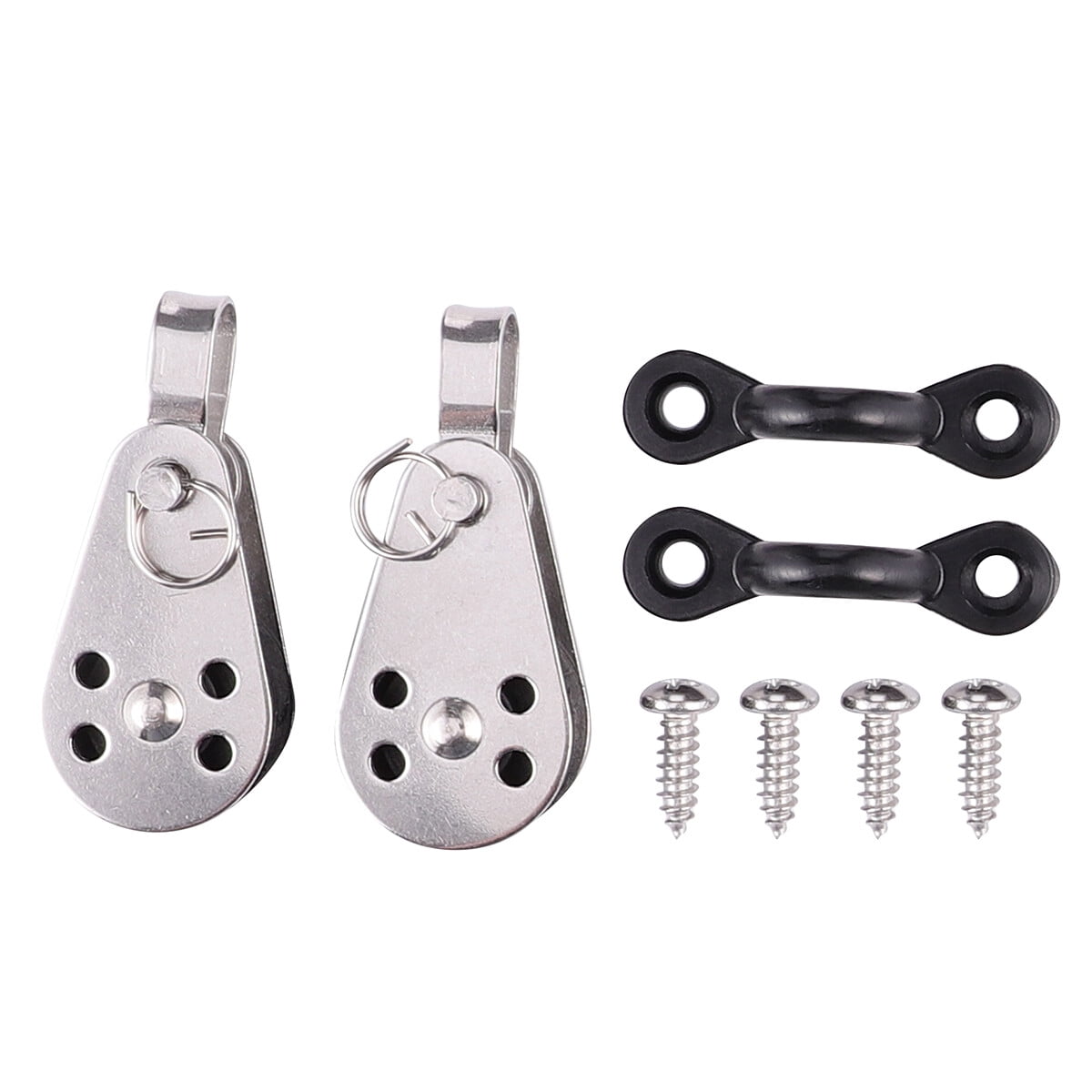 Zehuanyu 1 Set Stainless Steel Pulley C Type Buckle Durable Screw Kayak ...