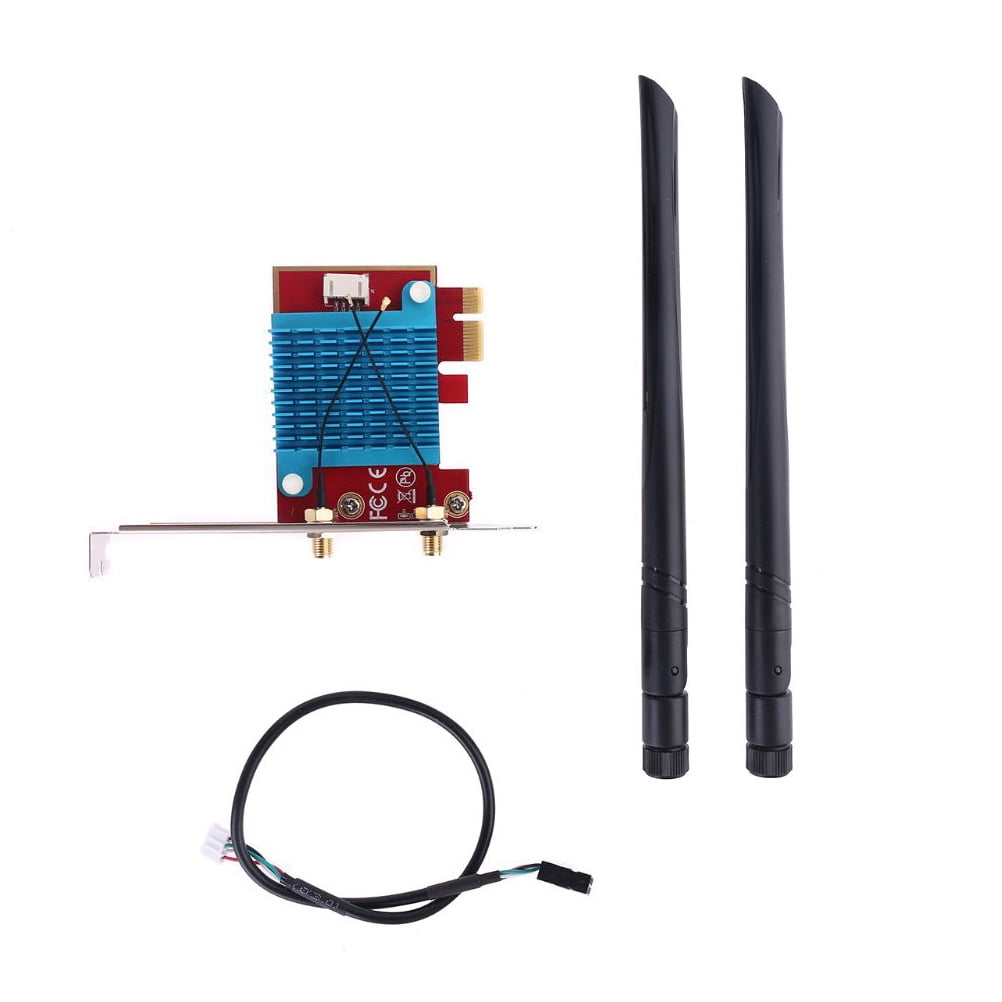 Zehuanyu 1 Set Wireless Card PCIE-1X to .2 - Network Card for Desktop ...