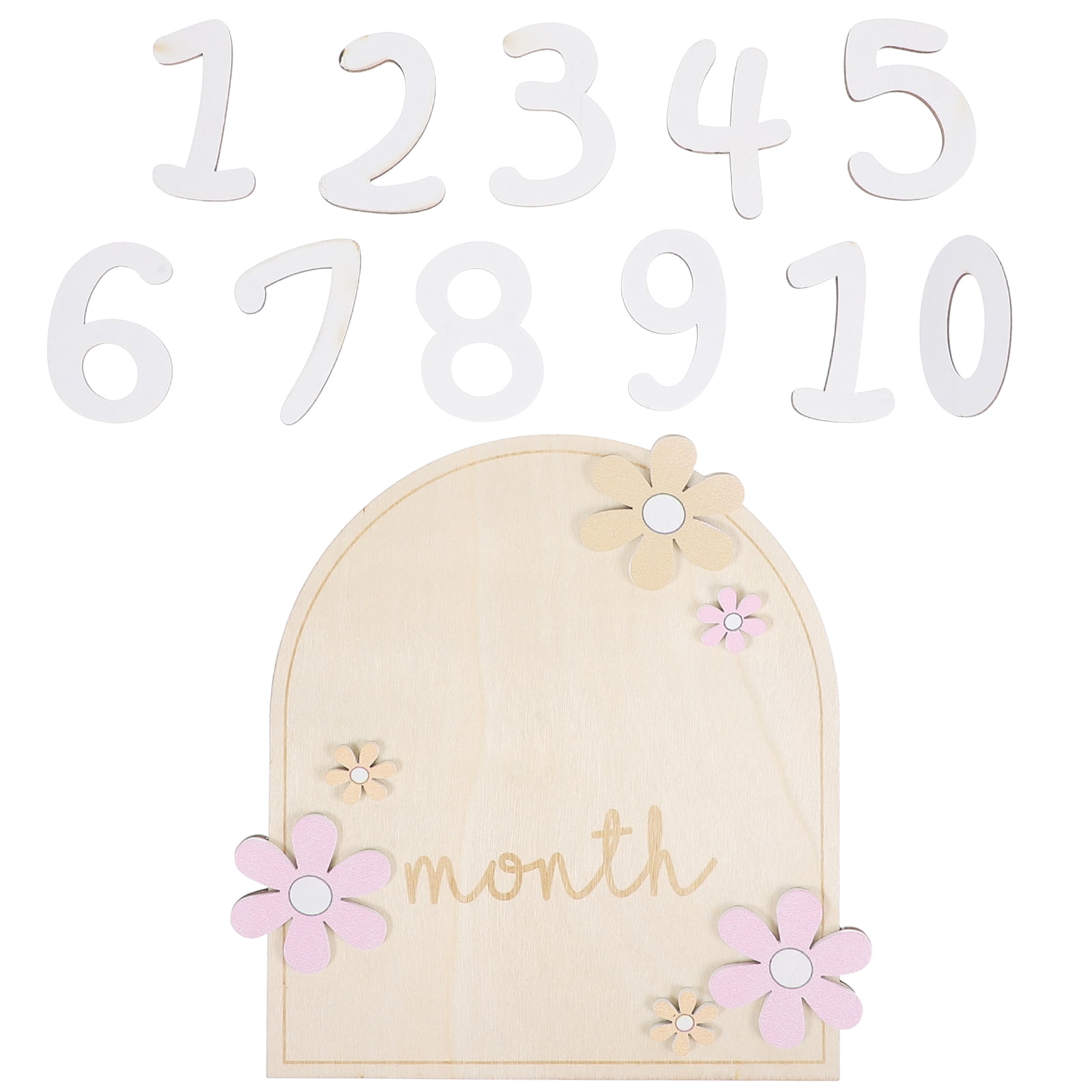 HEMOTON Wooden Baby Monthly Milestone Sign and Cards for Decor Assorted ...