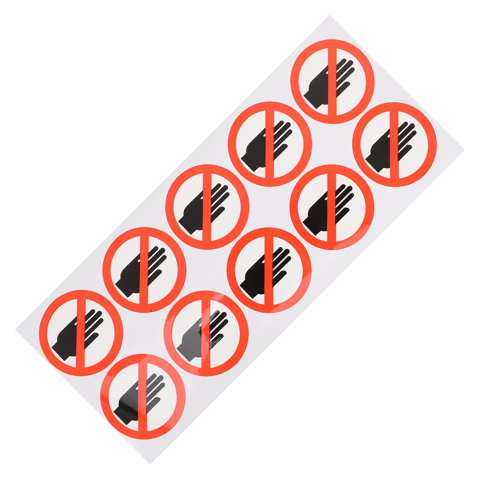 Zehuanyu 1 Sheet Adhesive Warning Labels Do Not Touch Sign Stickers for ...