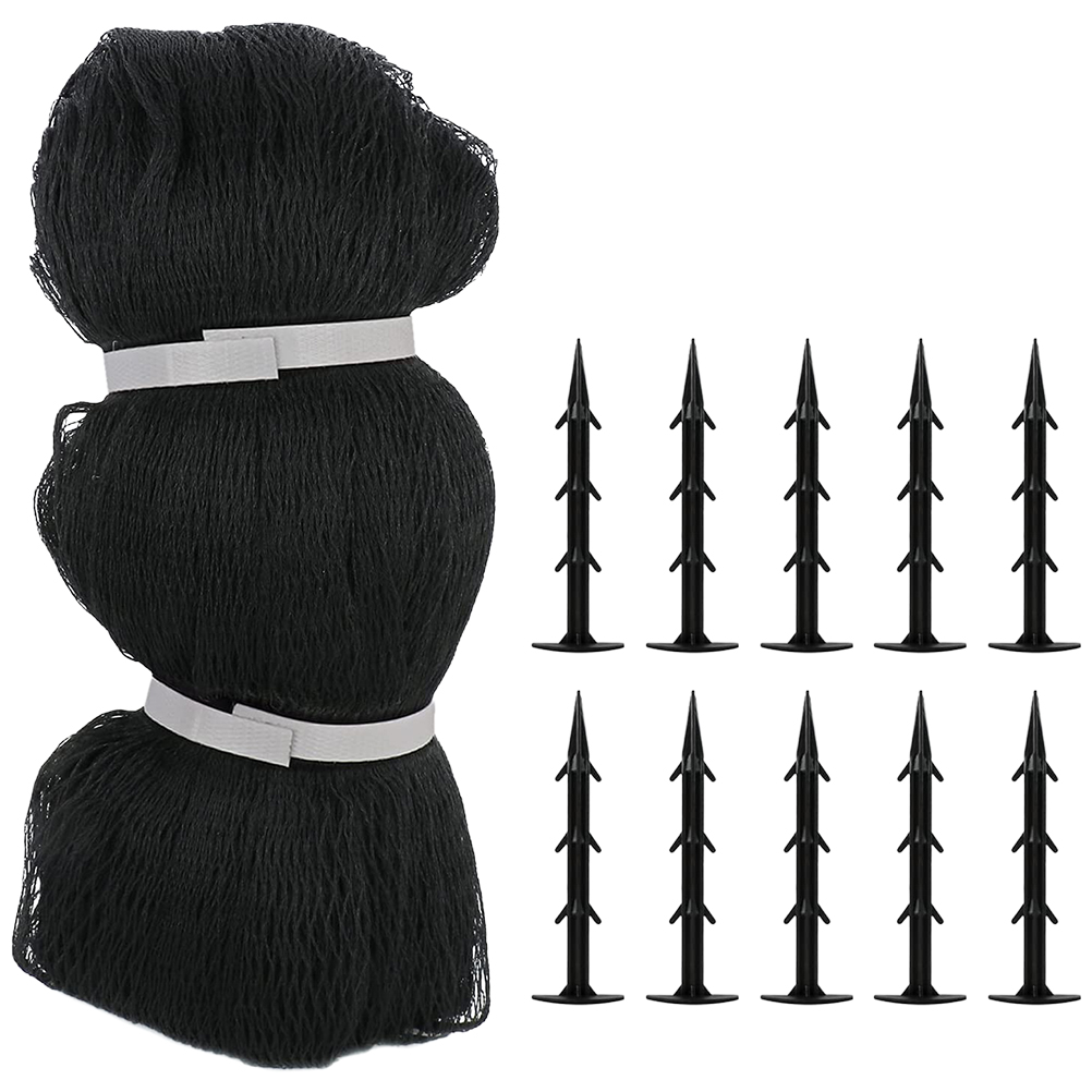 HEMOTON Black Anti Bird Netting for Farm Protection Made of Plastic Easy to Install and Set ...