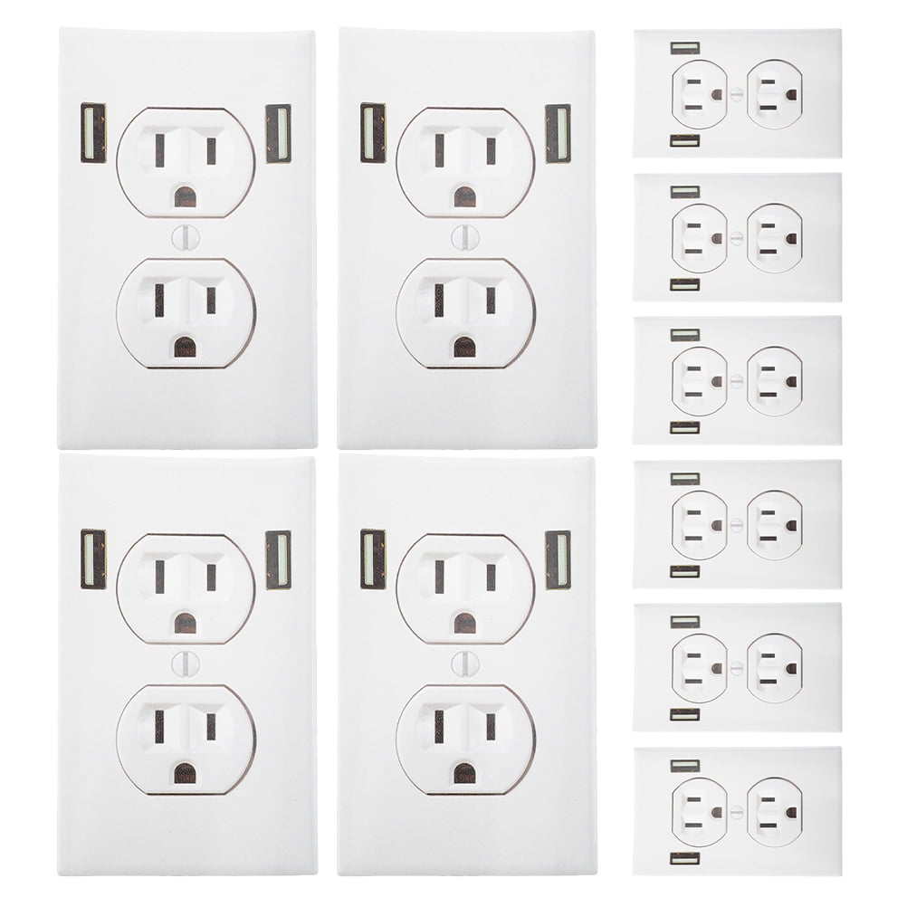 HEMOTON 10PCS Realistic Fake Electrical Outlet Prank Stickers Office ...