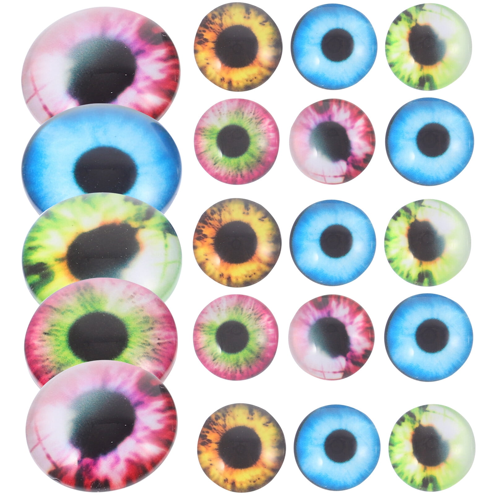 Zehuanyu 10 Pairs Clay Bead Charms Glass Eyeball DIY Doll Making ...