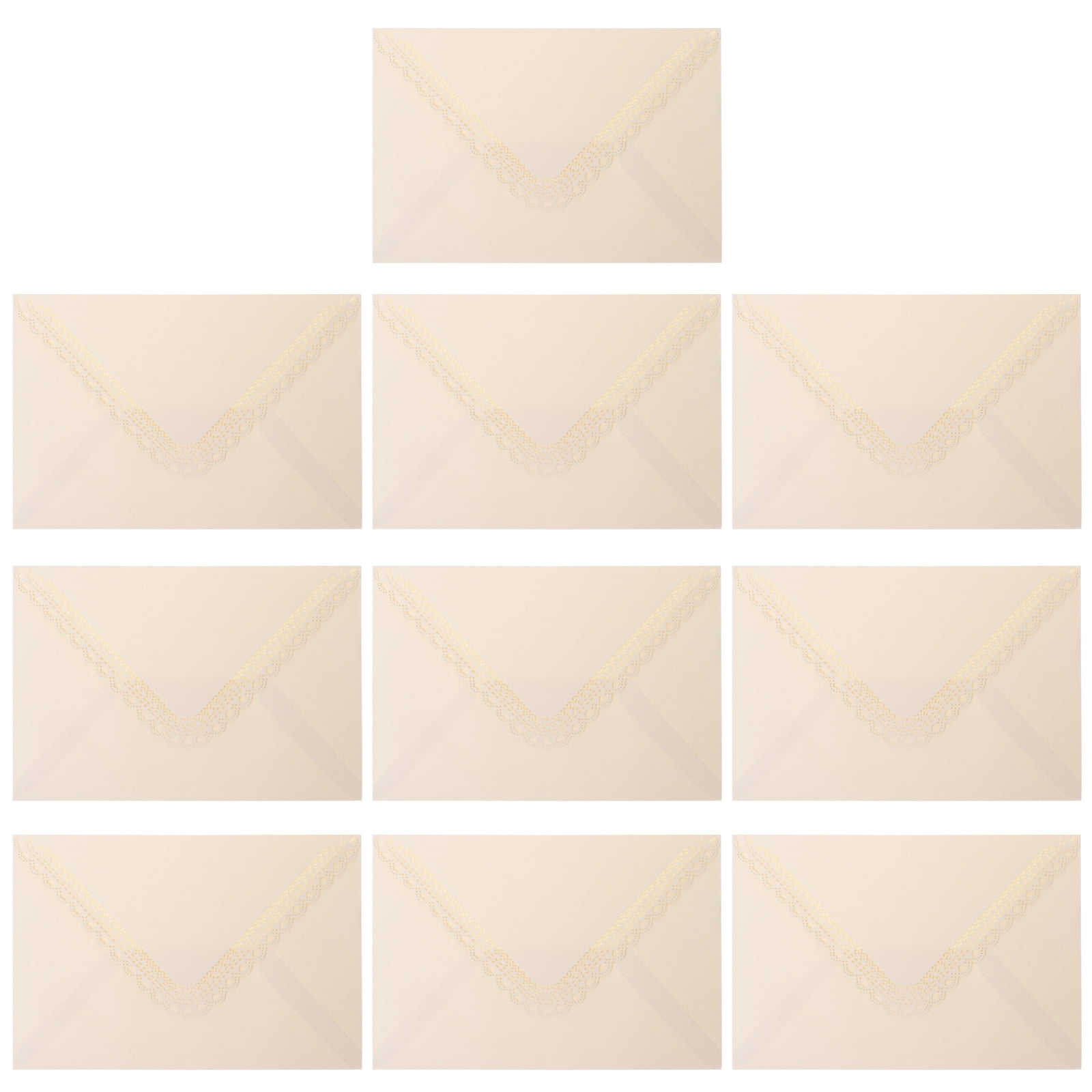 Hytrove Envelopes for Cards Lace Envelopes Light Yellow 10Pcs - Walmart.com