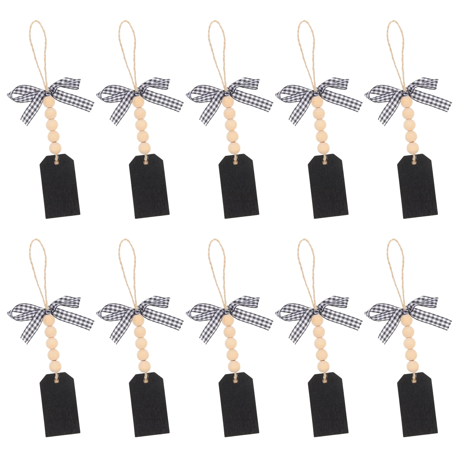 Zehuanyu 10 Pcs Black Hanging Sign Wooden Bead Chain Chalkboard ...